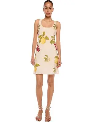 Alix Of Bohemia Addie Fruit Print Silk Mini Dress - Multi