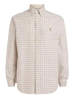Polo Ralph Lauren Custom-fit Tattersall Oxford Shirt - White