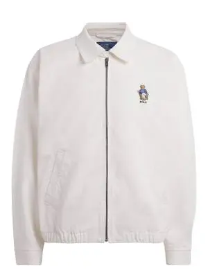 Polo Ralph Lauren Embroidered Polo Bear Bomber Jacket - White
