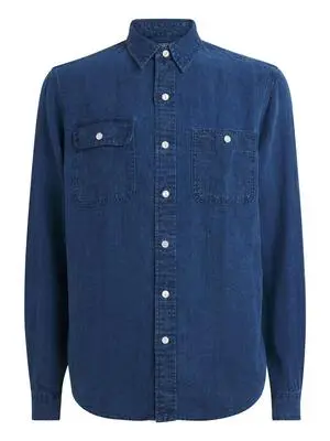 Polo Ralph Lauren Linen Twin-pocket Shirt - Blue