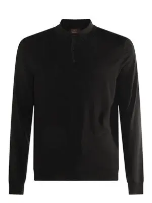 ZANONE Long-sleeve Polo Sweater - Black