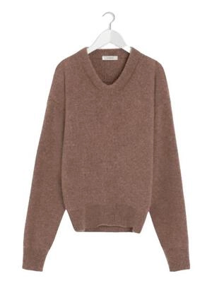 LEMAIRE V-neck Wool Sweater - Brown