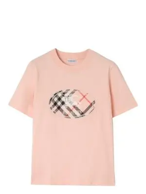 Burberry Knight Stamp Cotton T-shirt - Compact Pink