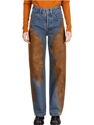 UMA WANG High-rise Wide-leg Jeans - Brown