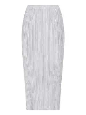 Issey Miyake Pleated Pencil Skirt - Grey