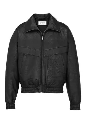 Saint Laurent Zip-up Bomber Jacket - Black