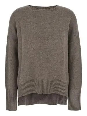 LISA YANG Ribbed Trim Knitwear - Gray