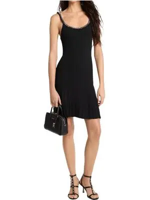Michael Kors Ruffled Neckline Dress - Black