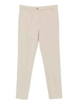 Pinko Bello Pressed-crease Belt-loop Trousers - Beige