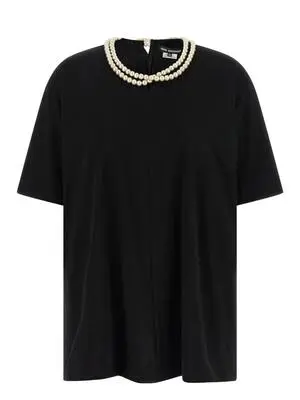 Junya Watanabe Pearl Embellished Crewneck T-shirt - Black