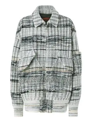 Missoni Oversized Wool-blend Check Bomber Jacket - Multicoloured