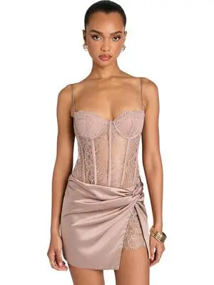 Retrofete Gale Lace Bodysuit - Truffle