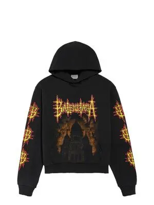 Balenciaga Sacré Cœur Medium Fit Hoodie - Black