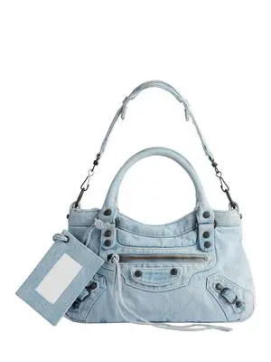 Balenciaga Balenciaga Le City First Bag In Washed Denim Blue