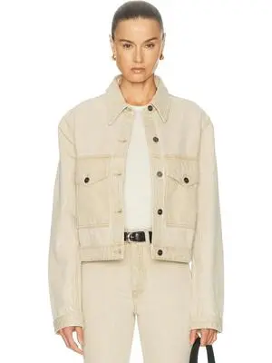 Khaite Tomer Collared Denim Jacket - Dumas