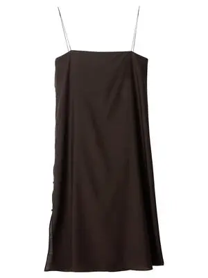 Jacquemus The Isola Pleated Virgin-wool Mini Dress - Brown