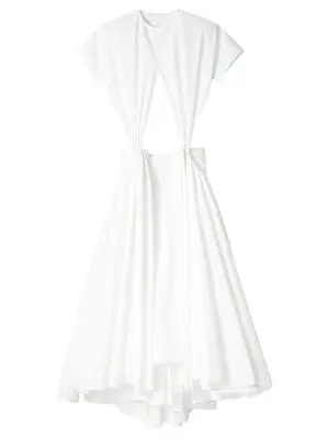 Jacquemus Evisa Cutout Cotton Midi Dress - White