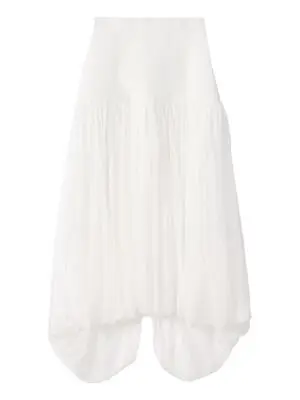 Jacquemus Alta Bubble-hem Midi Skirt - White