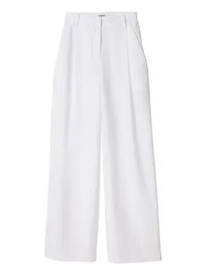 Jacquemus Colombe Mid-rise Cotton Wide-leg Pants - White