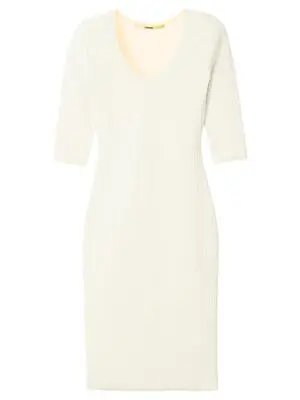 Jacquemus Scala Scoop-neck Midi Dress - White