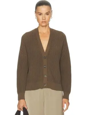 Jenni Kayne Cropped Cotton Cocoon Cardigan - Olive
