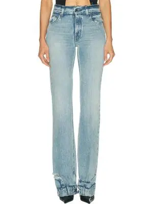 HAIKURE Flora Cut Flare Leg Denim - Pollock