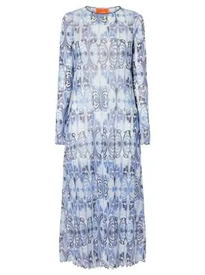 LA DOUBLEJ Slinky Swing Printed Chiffon Maxi Dress