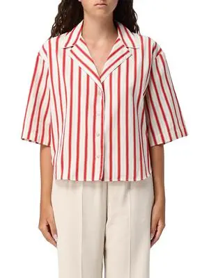 FORTE_FORTE FORTE FORTE Striped Shirt Red