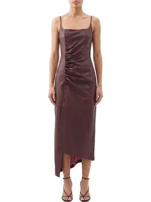 Rabanne Dress With Draped Detail - Red