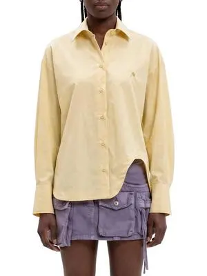 Attico Cotton Poplin Shirt - Yellow