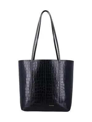 BY MALENE BIRGER Croc-effect Calf Leather Shoulder Bag - Black