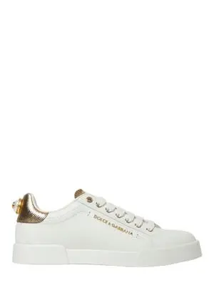 Dolce & Gabbana Leather Sneakers - White