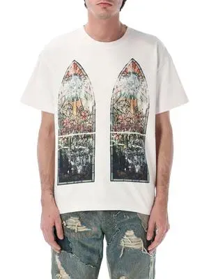 WHO DECIDES WAR Relaxed Fit Graphic Print T-shirt In Cotton - White