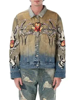 WHO DECIDES WAR Who Decides War Embroidered Denim Jacket