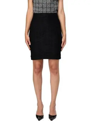 Balmain Textured Pencil Skirt - Black