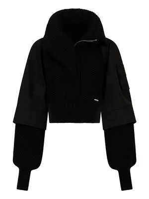 DSQUARED2 D2 "Snowball Knit Kaban" Cropped Jacket
