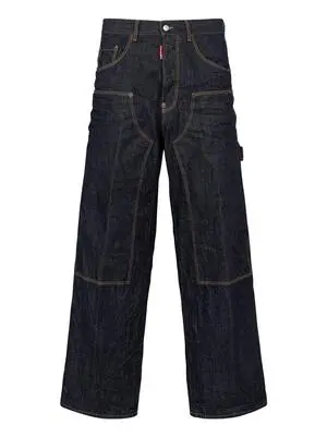Dsquared2 Japanese Rinse Baggy Carpenter Jeans - Blue