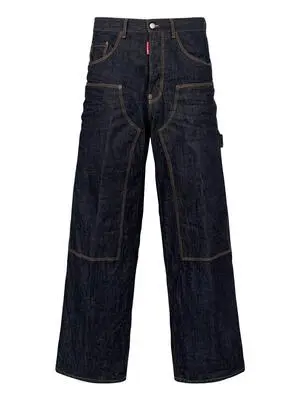 Dsquared2 Japanese Rinse Baggy Carpenter Jeans - Blue