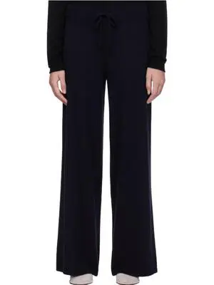 LISA YANG Elastic Waist Casual Pants - Navy
