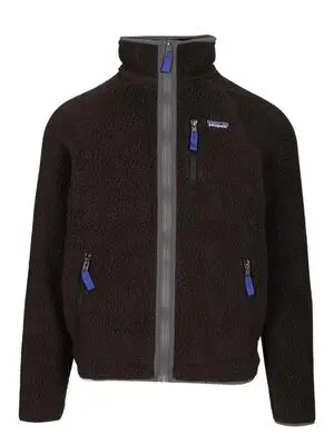 Patagonia Fleece Long Sleeve Zip-up Jacket - Black
