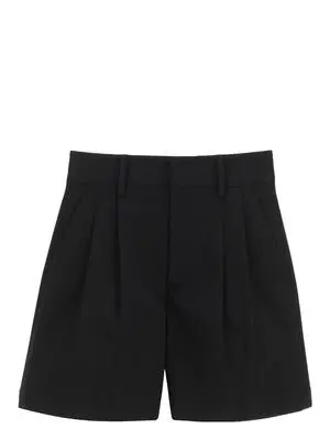 Red Valentino High Waisted Pleated Shorts - Black