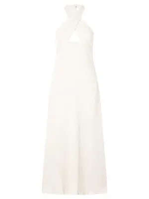 Johanna Ortiz Light Heart' Gauze Halterneck Maxi Dress - Neutrals