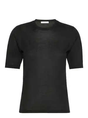 Max Mara Max Mara Short-Sleeved Knitted Top Black