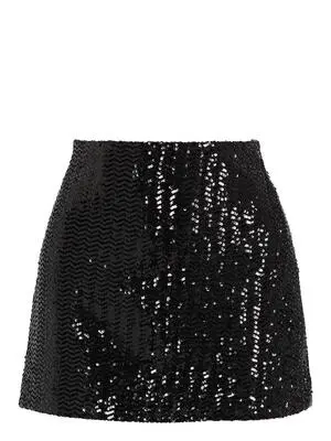ANINE BING Sequined Tulle Mini Skirt - Black