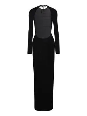 Rabanne Cutout Stretch-cupro Maxi Dress - Black