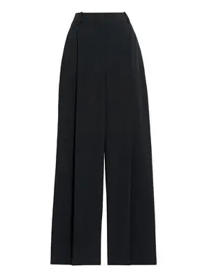 Victoria Beckham Crepe Straight-leg Pants - Black