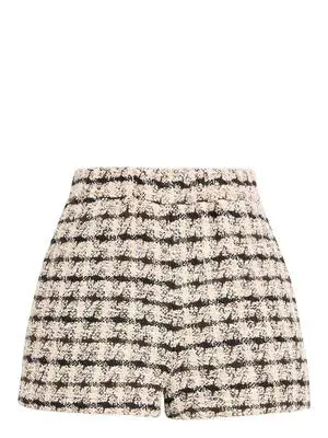 ANINE BING Lyle Metallic Tweed Shorts - Blush