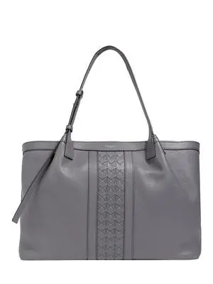 SERAPIAN Textured Leather Tote - Anthracite
