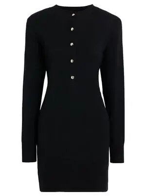 ANINE BING Merino Wool And Cashmere-blend Mini Dress - Black