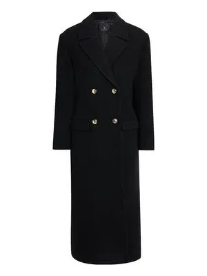 ANINE BING Anine Bing Raleigh Double-Breasted Herringbone Wool-Blend Twill Coat
